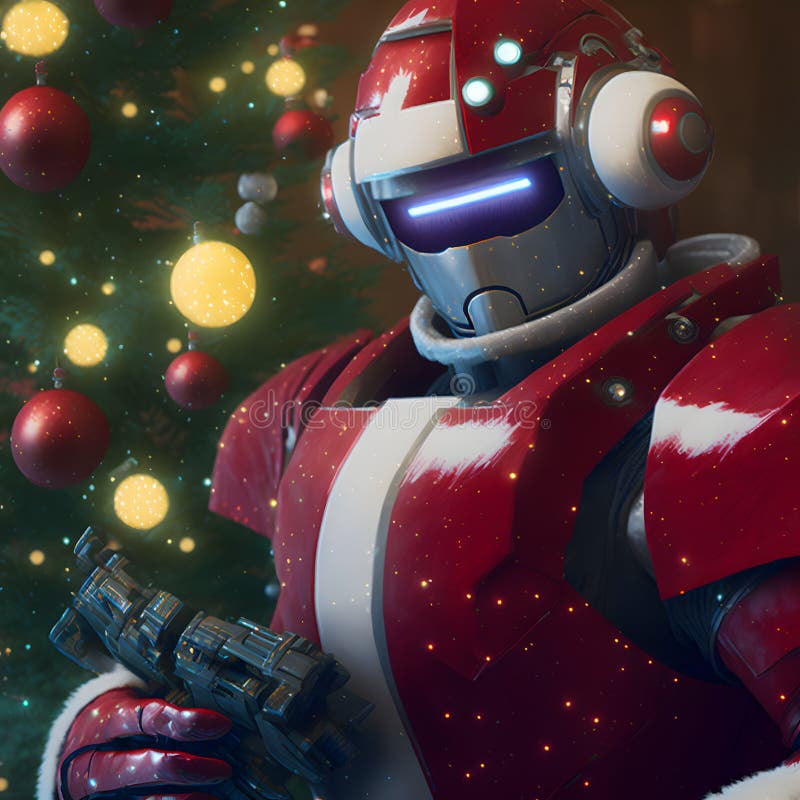Fantastic Santa Claus Robot, Neural Network Generated Art Stock ...
