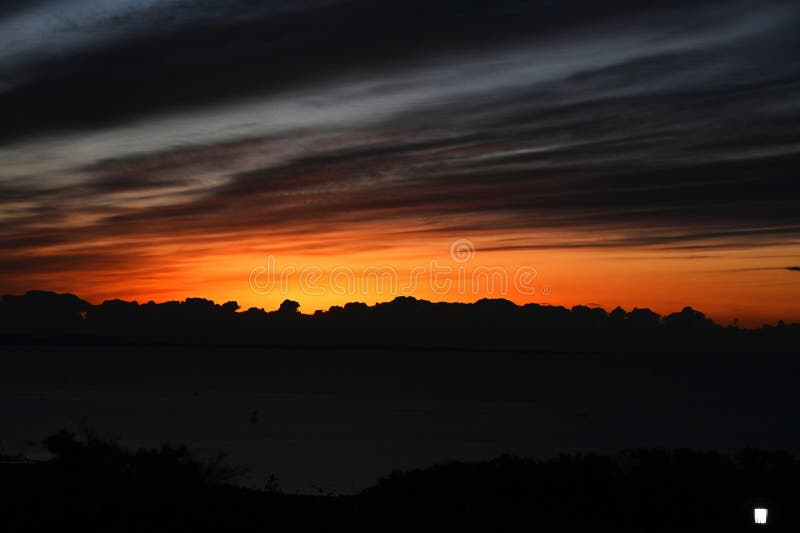 A Fantastic Scene of the Magic Hour before Dawn. Stock Image - Image of ...