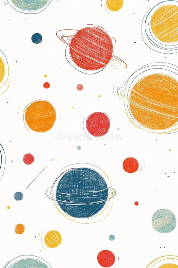Fantastic Small Pattern of Colorful Planets, Fantastic and Cute ...