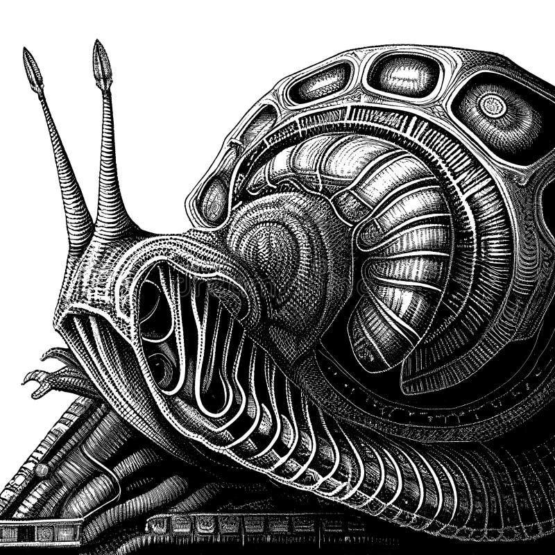 Fantastic snail stock illustration. Illustration of psychology - 269694266