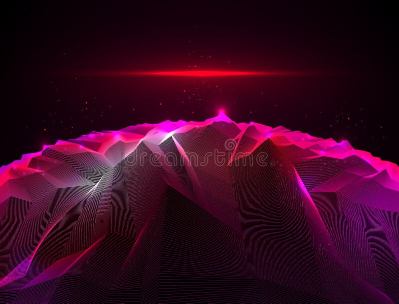 Fantastic Space Planet Terrain Vector Illustration, Cosmos Science ...