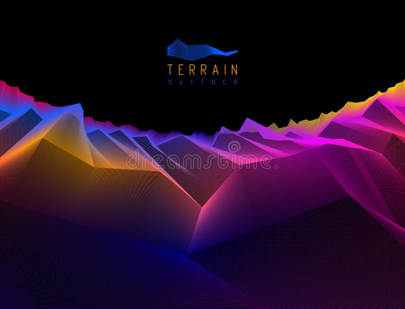 Fantastic Space Planet Terrain Vector Illustration, Cosmos Science ...