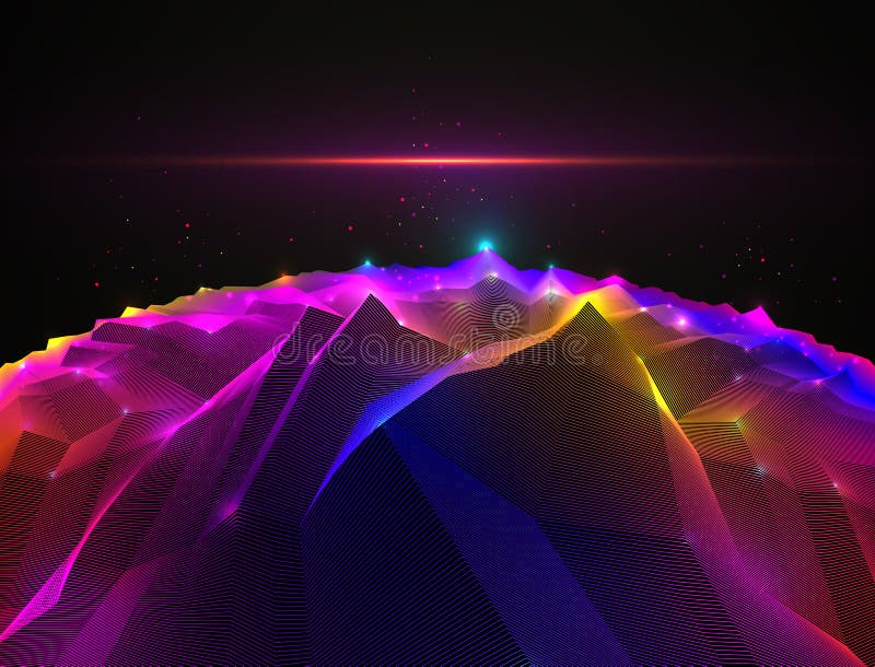 Fantastic Space Planet Terrain Vector Illustration, Cosmos Science ...