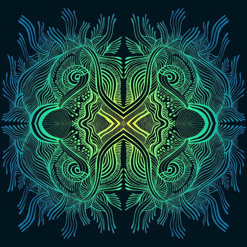 Fantastic Space Psychedelic Trippy Abstract Texture, Bright Yellow ...