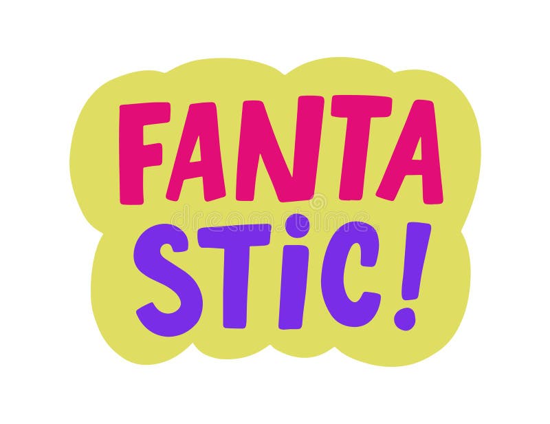 Fantastic Speech Bubble. Comic Chat Sticker Stock Vector - Illustration ...