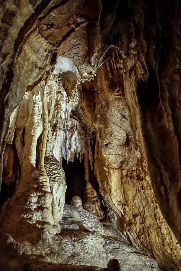 Fantastic Stalactite Caves and Wall Relief. Stock Photo - Image of ...