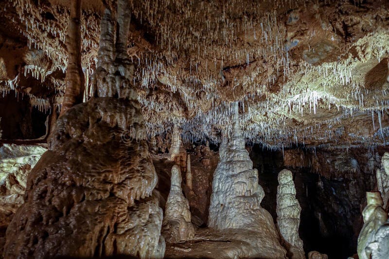 Fantastic Stalactite Caves and Wall Relief. Stock Photo - Image of ...