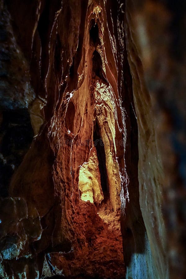 Fantastic Stalactite Caves and Wall Relief. Stock Image - Image of ...