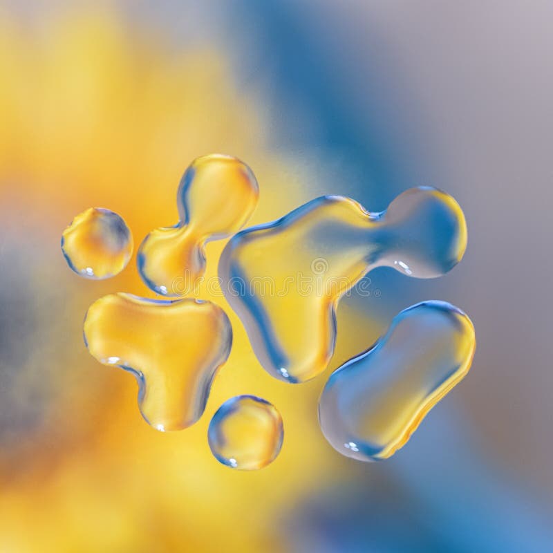 Fantastic Structure of Colorful Oil Bubbles. Chaotic Motion Stock Image ...