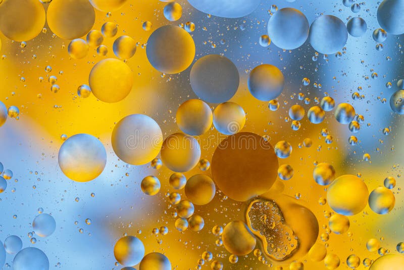 Fantastic Structure of Colorful Oil Bubbles. Chaotic Motion Stock Image ...