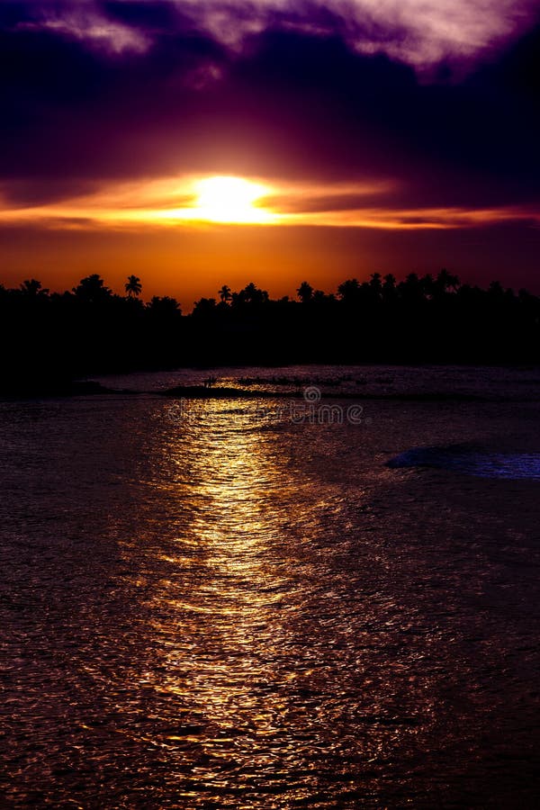 Fantastic Sunset on the Beach Stock Photo - Image of life, antigua ...
