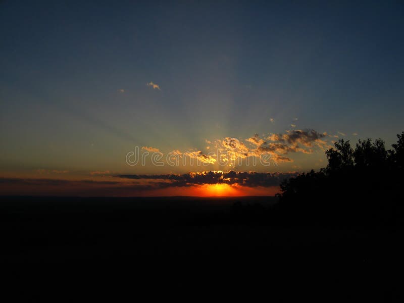 Fantastic Sunset Looking Like Red Eye Stock Photo - Image of dark ...
