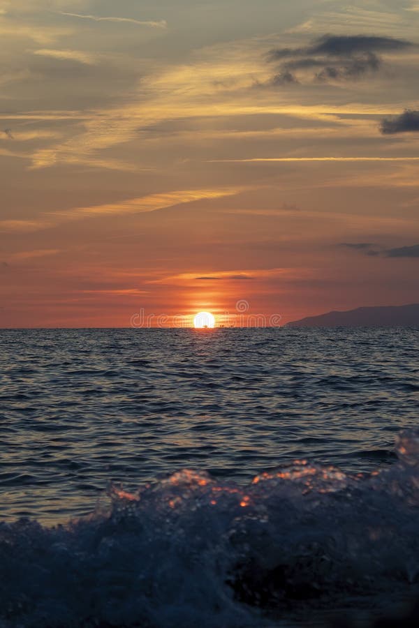 Fantastic Sunset Over Ocean Stock Photo - Image of vacation, horizon ...