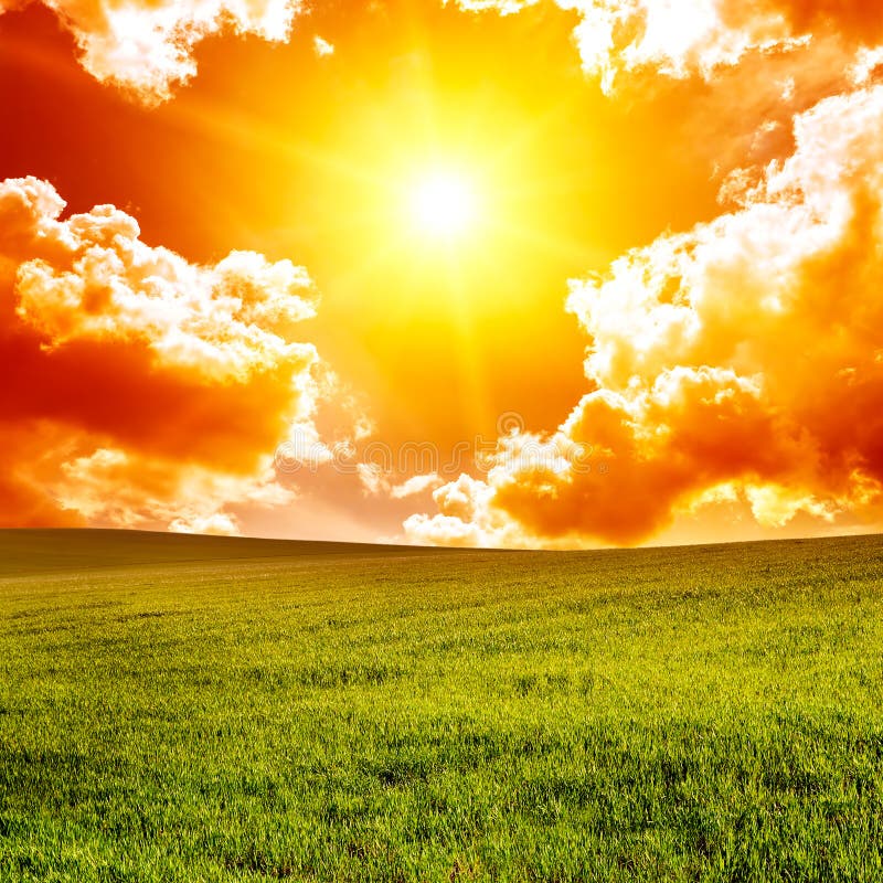 Fantastic sunset stock image. Image of ocean, clouds - 45616045