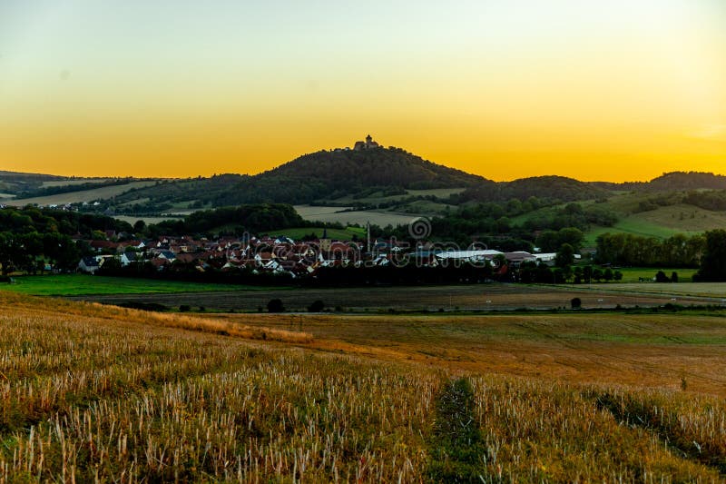 A Fantastic Sunset in the Thuringian Basin with a View of Wachsenburg ...
