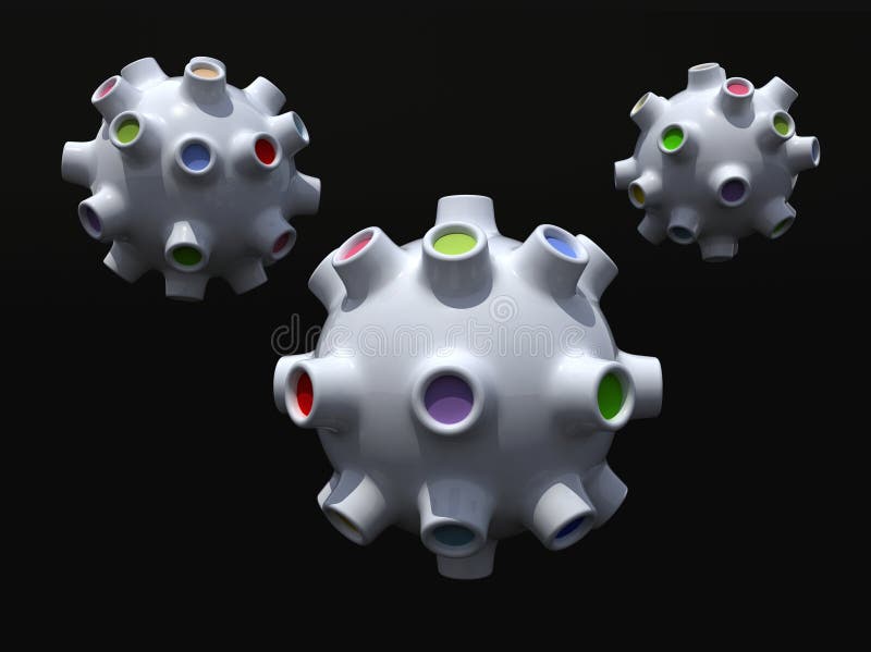 Fantastic Three-dimensional Objects Stock Illustration - Illustration ...