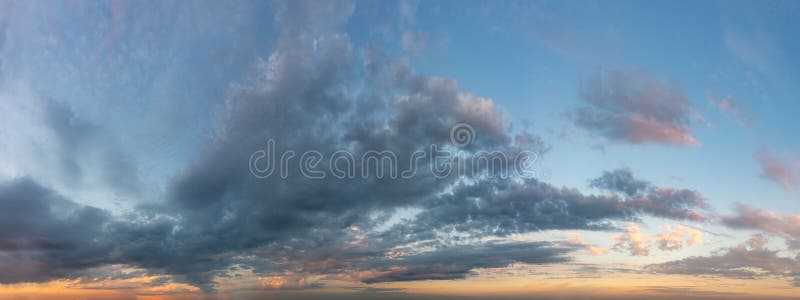 Fantastic Thunderclouds at Sunrise Stock Image - Image of clear, fluffy ...