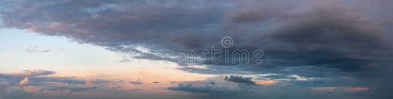 Fantastic Thunderclouds at Sunrise Stock Photo - Image of cloudscape ...
