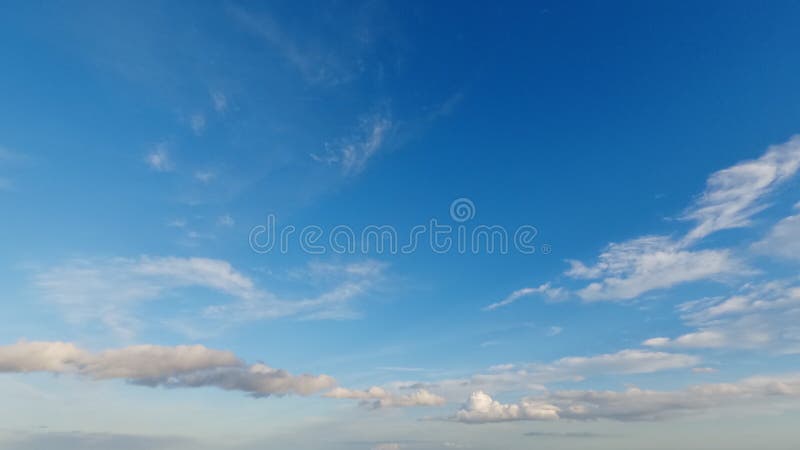 Clouds that Go To Infinity in a Tranquil Blue Sky Stock Video - Video ...