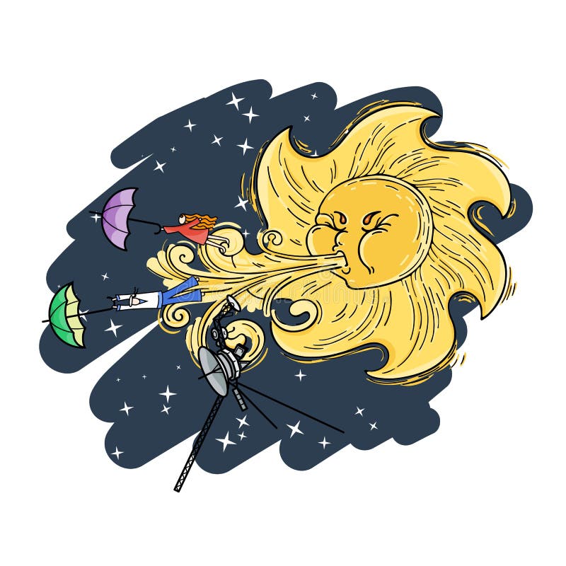 Fantastic Vector Illustration with the Solar Wind. Stock Vector ...