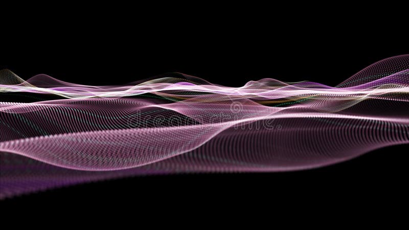 Fantastic Animation with Particle Wave Object in Slow Motion, 4096x2304 ...