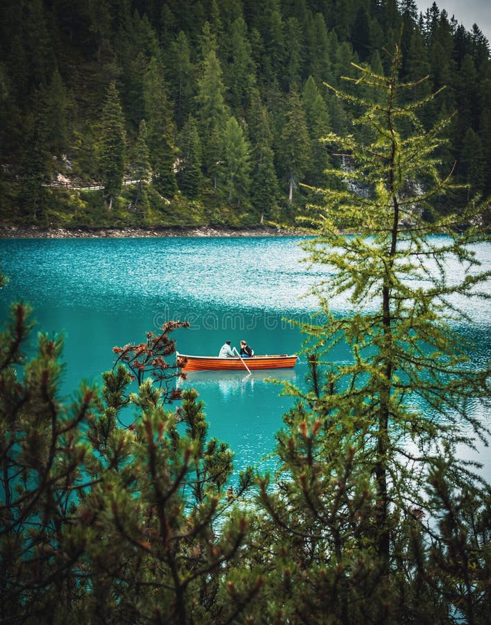 A Fantastic View on the Braies Lake Editorial Stock Photo - Image of ...