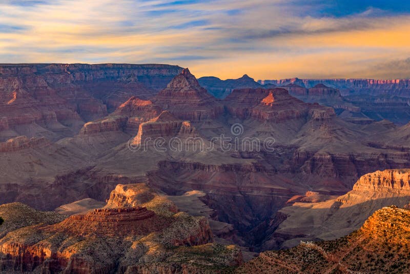 Fantastic View into the Grand Canyon from Mathers Point Stock Image ...