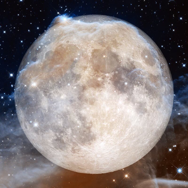 Fantastic View of Moon. Solar System. Elements of this Image Furnished ...