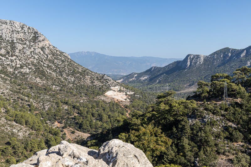 Fantastic View Opens from the Cliffs To the Mountains Stock Photo ...