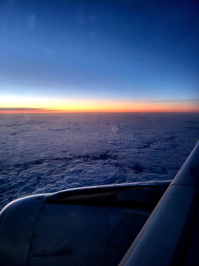 Fantastic View Over the Clouds Stock Image - Image of vehicle, dusk ...