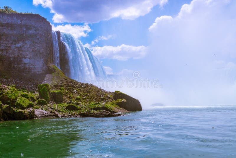 Fantastic View of a Powerful Waterfall in the Sea the Breathtaking ...