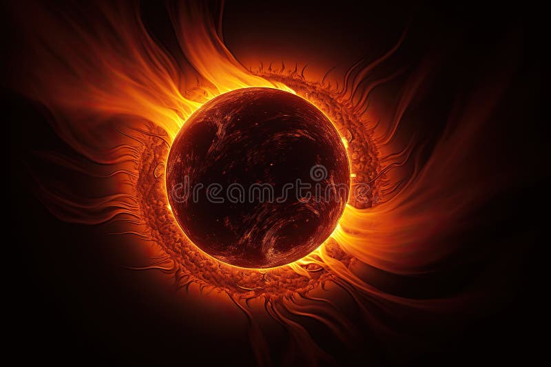 Fantastic View of the Solar Eclipse. Generated by Artificial ...