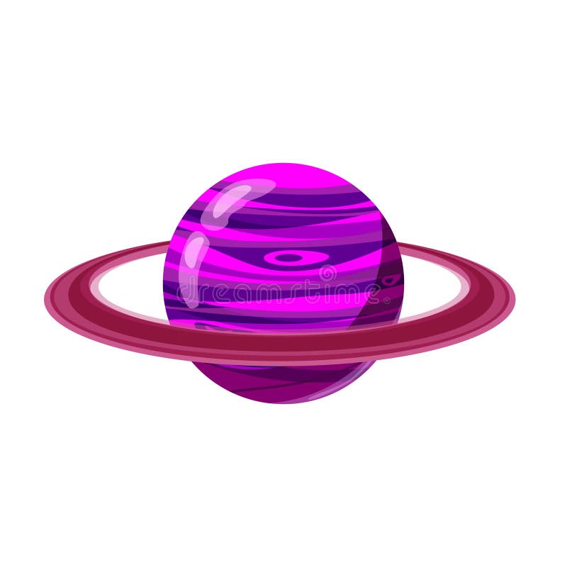 Fantastic Violet Planet, Icon Cartoon Style, Vector Isolated for Games ... Fantastic Violet Planet, Icon Cartoon Style, Vector Isolated for Games ...