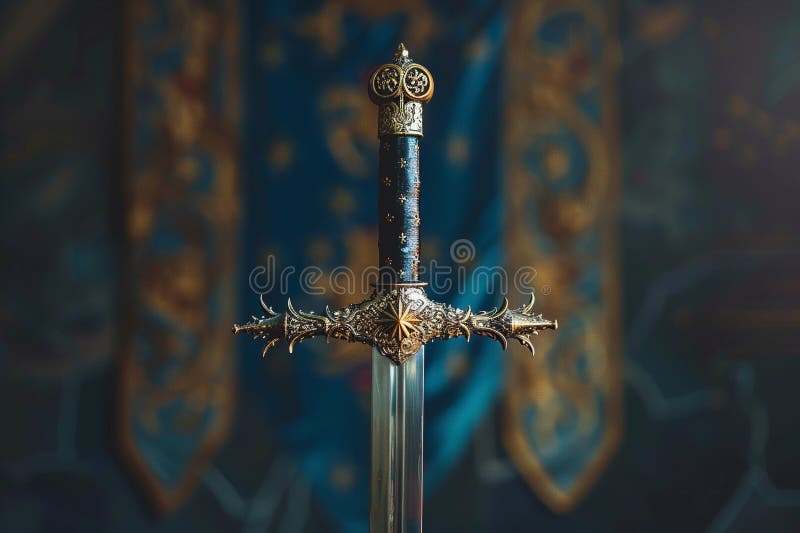 Fantastic Weapon Royal Sword with Handle and Sharp Blade Stock Image ...
