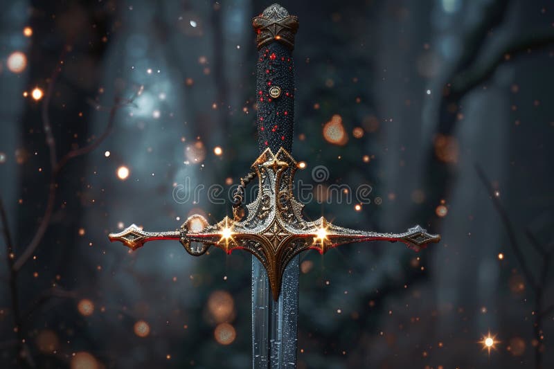 Fantastic Weapon Royal Sword with Handle and Sharp Blade Stock Photo ...