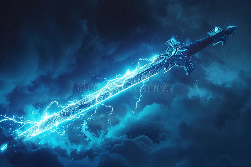 Fantastic Weapon Royal Sword with Handle and Sharp Blade Stock Image ...