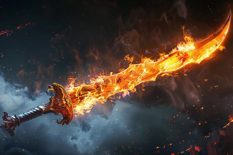 Fantastic Weapon Royal Sword with Handle and Sharp Blade Stock Photo ...