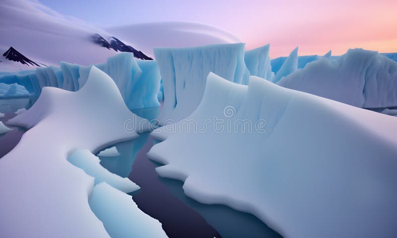 Fantastic Winter Landscape, Created with the Help of Artificial ...