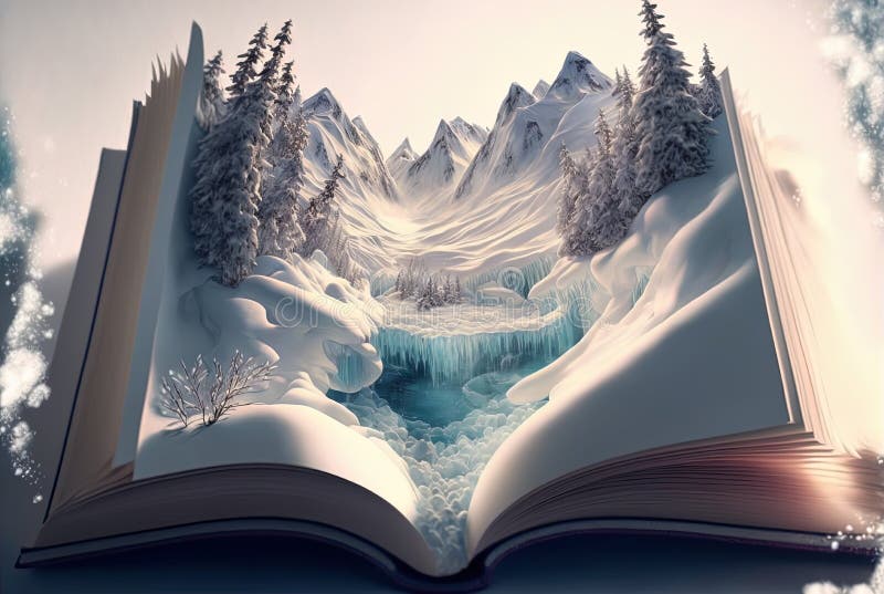 Fantastic Worlds in Open Storybook Pages. Concept Art of Dream Travels ...