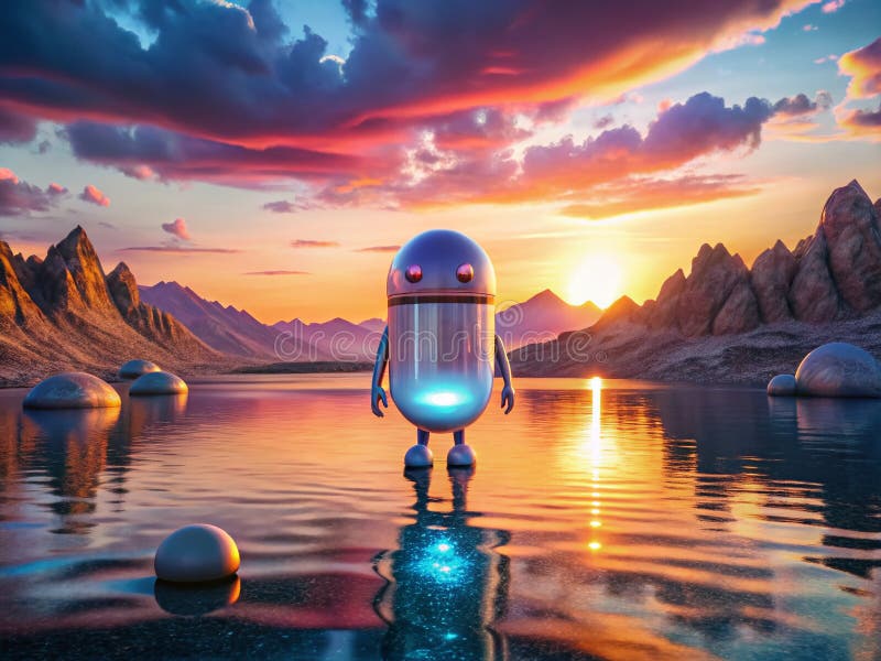 A Fantastical 3D Render of Internal Anatomy a Pill in the Stomach of a ...