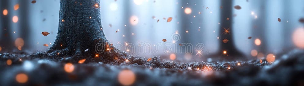 In a Fantastical Forest, Trees Float Upside-down, Their Glowing Leaves ...