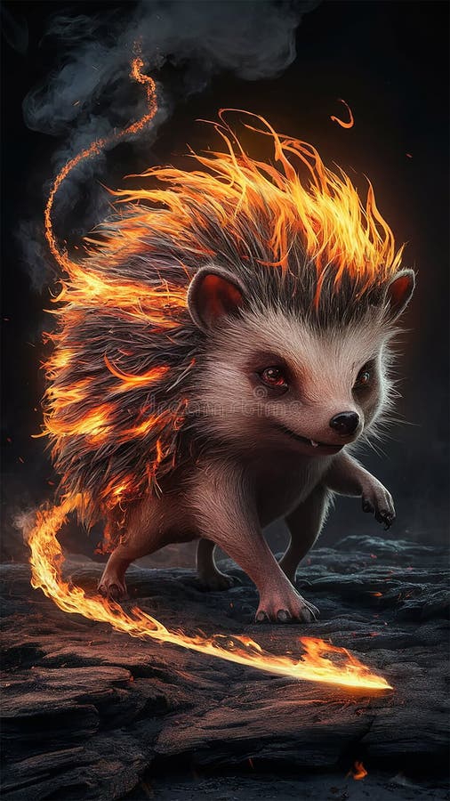 A Fantastical Hybrid Creature, Combining the Features of a Hedgehog ...