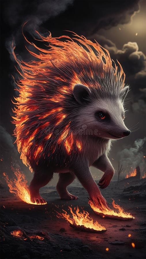 A Fantastical Hybrid Creature, Combining the Features of a Hedgehog ...