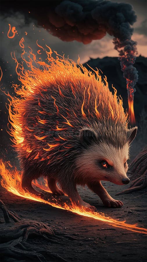 A Fantastical Hybrid Creature, Combining the Features of a Hedgehog ...