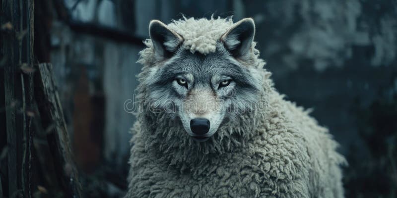 Fantasy Wolf-Sheep Animal Character Stock Image - Image of barn ...