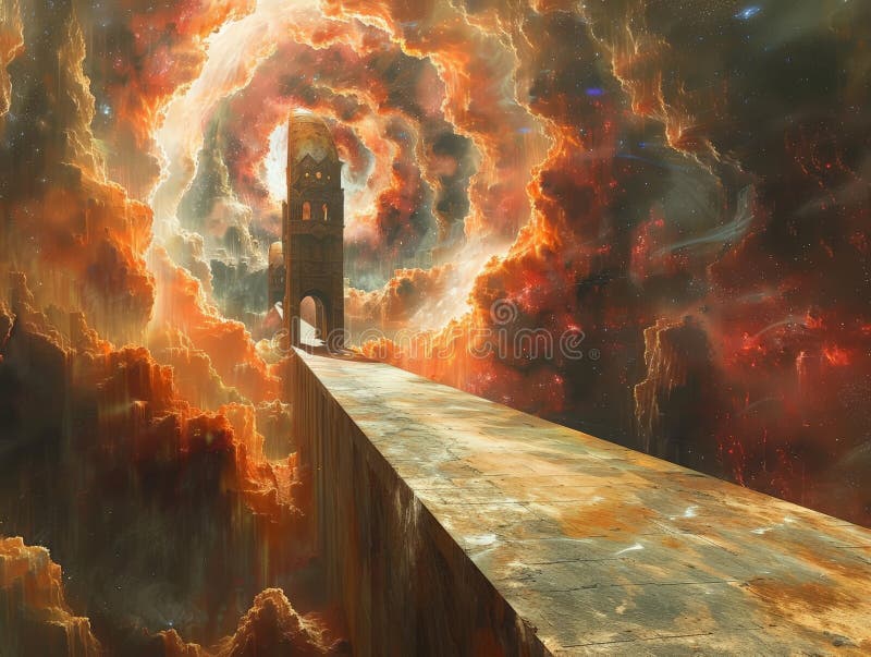 A Fantastical Image of a Time Machine Emerging from a Shimmering Portal ...