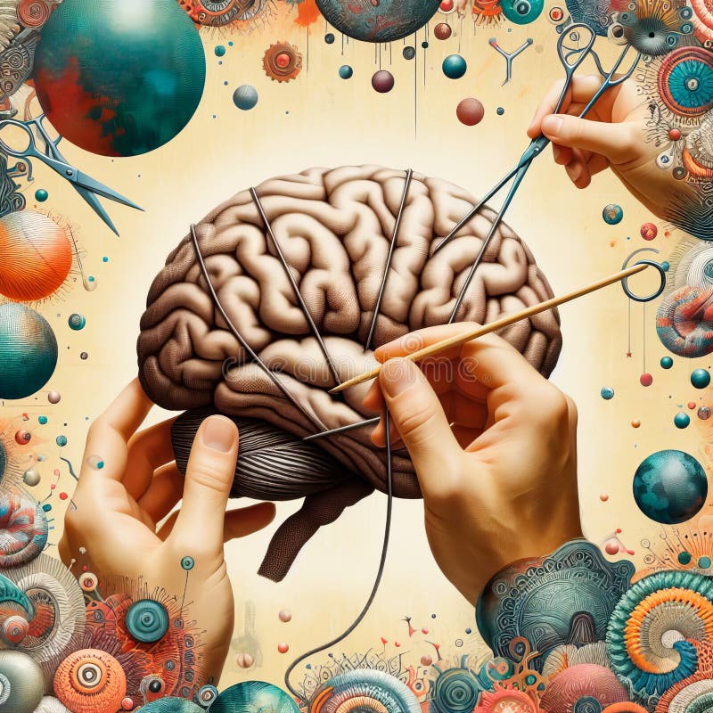 A Surreal Brain Surgery Featuring Intricate Artistic Details and ...