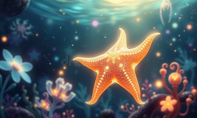 A Fantastical Representation of a Fish Star As a Celestial Being ...