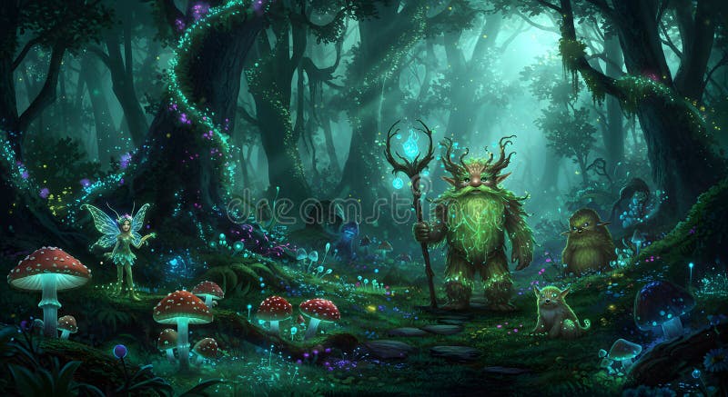 Small Woodland Guardians Stock Illustrations – 14 Small Woodland ...