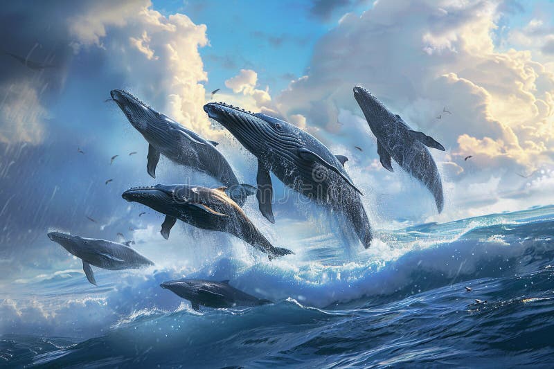 Fantastically Beautiful Majestic Huge Whale in Ocean Stock Photo ...